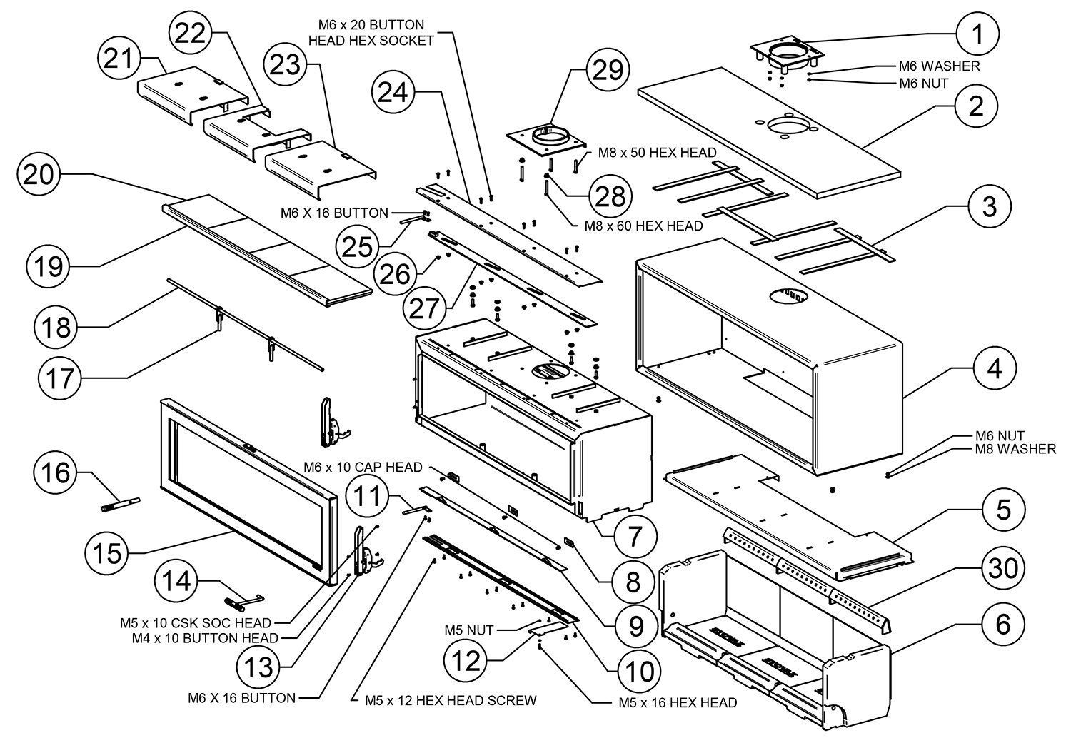 EXPLODED DIAGRAM - STOVE - Stovax Spare Parts
